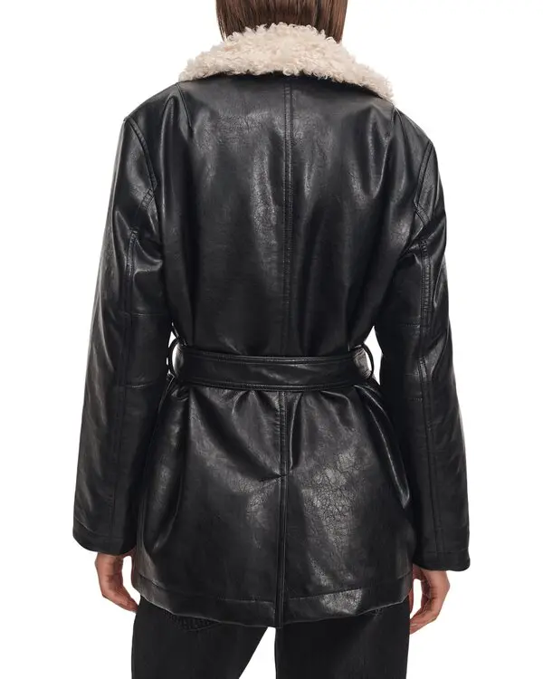 Rag & Bone Jordan Faux Leather Belted Jacket