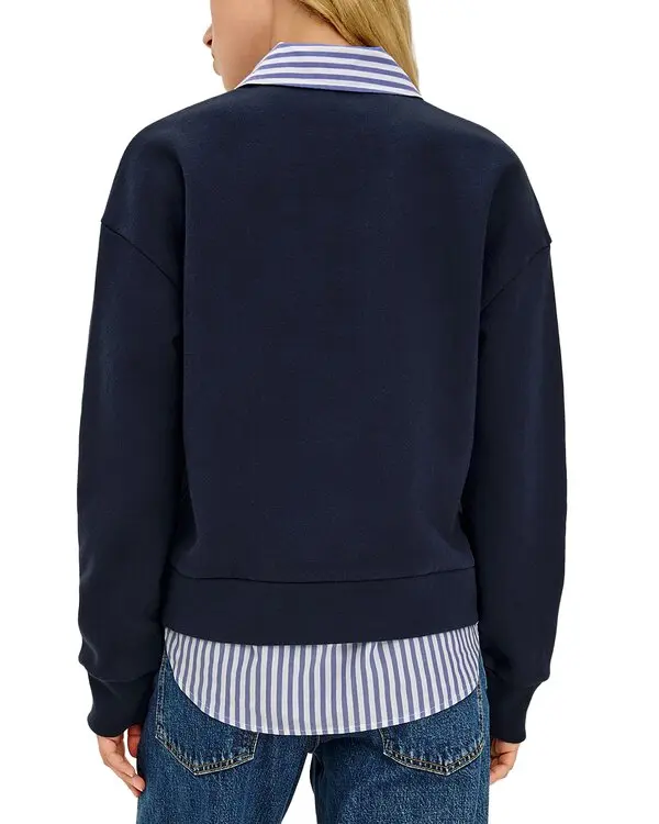 Rails Waverly Cotton Collared Quarter Zip Sweater
