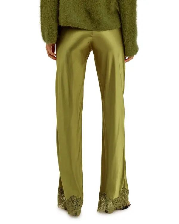 Rails Silvi Lace Hem Satin Pants