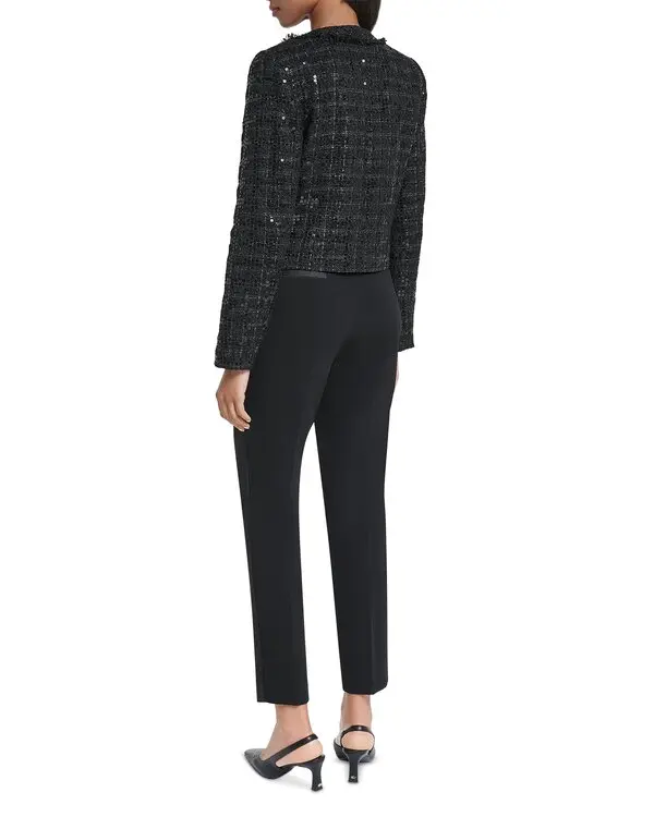 Karl Lagerfeld Sequin Embellished Tweed Jacket