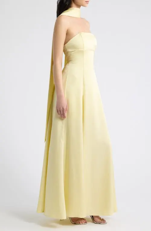 HELLO MOLLY Satin Tempt Strapless Gown
