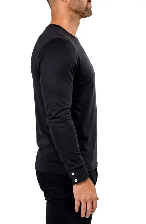 MACEOO Long Sleeve T-shirt With Button Cuffs