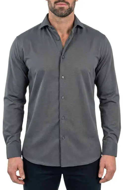MACEOO Einstein Long Sleeve Stretch Dress Shirt