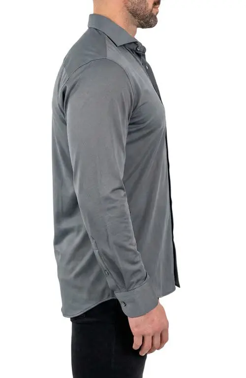 MACEOO Einstein Long Sleeve Stretch Dress Shirt