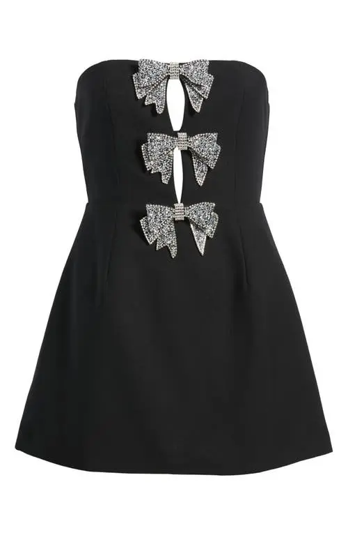HELLO MOLLY Sparkle-filled Bow Minidress