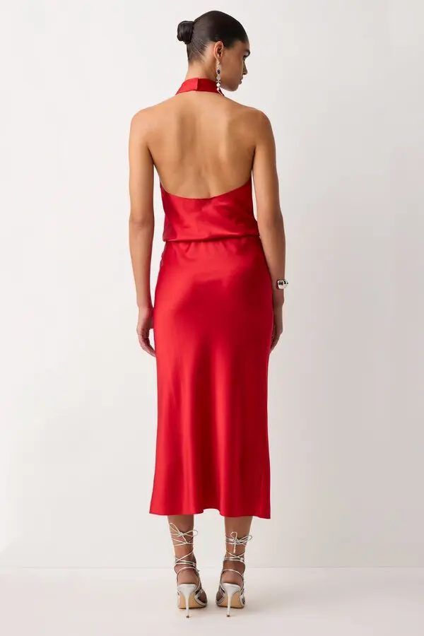 Ramy Brook Krisia Silk Slip Midi Skirt