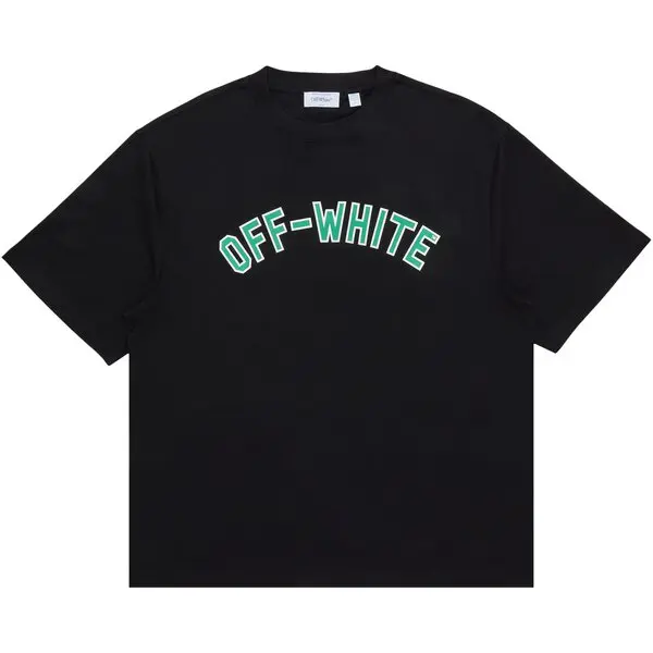 Off-White Fit Varsity Logo Jersey Short-sleeve Tee - Black
