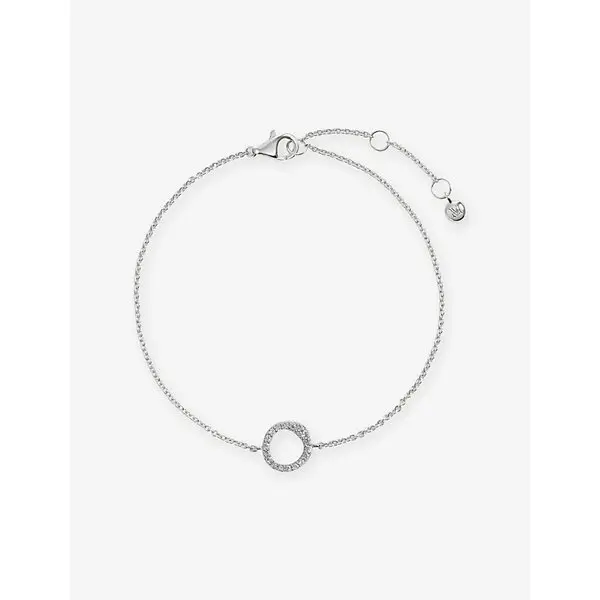 Monica Vinader Riva Pave Sterling- And Lab Grown Diamond Bracelet