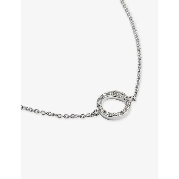 Monica Vinader Riva Pave Sterling- And Lab Grown Diamond Bracelet