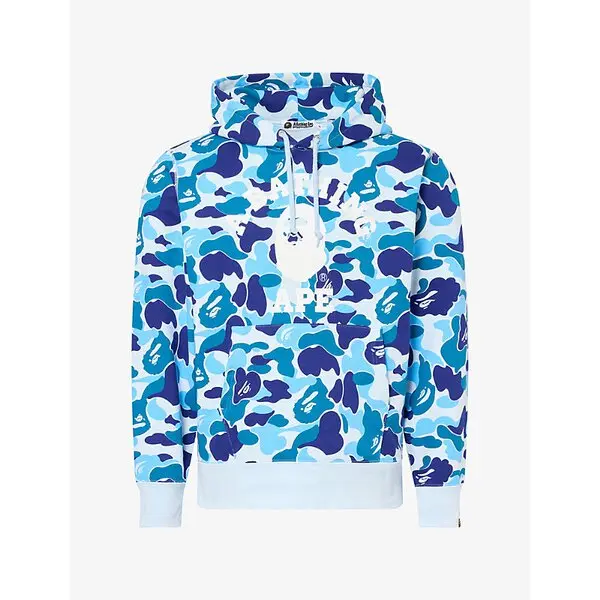 A BATHING APE Abc Camo College Pullover Cotton-jersey Hoody Xxl