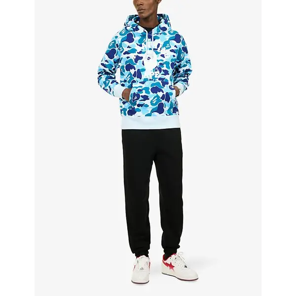 A BATHING APE Abc Camo College Pullover Cotton-jersey Hoody Xxl