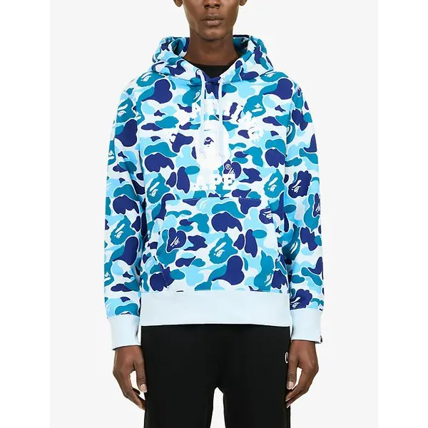 A BATHING APE Abc Camo College Pullover Cotton-jersey Hoody Xxl