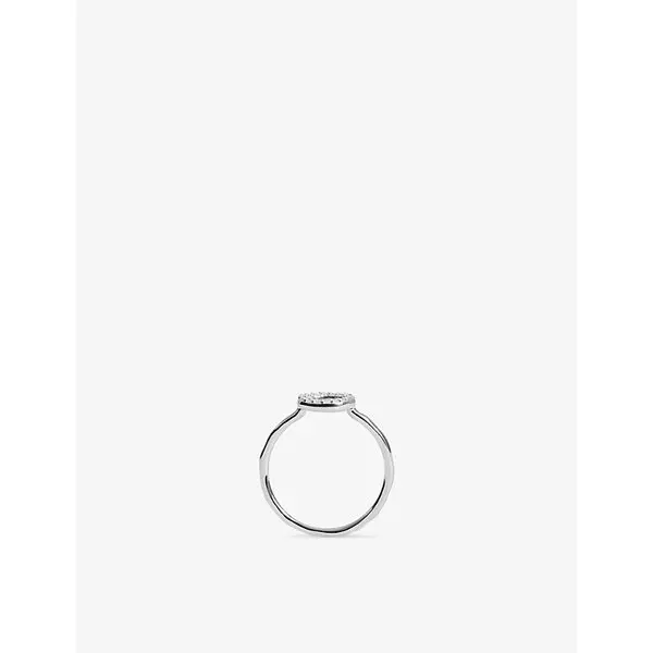 Monica Vinader Riva Pave Mini Sterling- And Lab Grown Diamond Ring