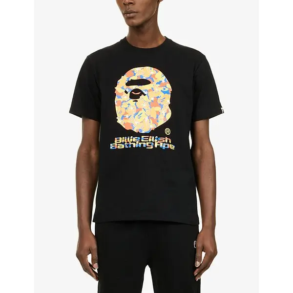 A BATHING APE X Billie Eilish Camo Cotton-jersey T-shirt