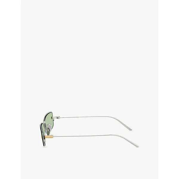 Prada Pr D67s Rectangle-frame Metal Sunglasses