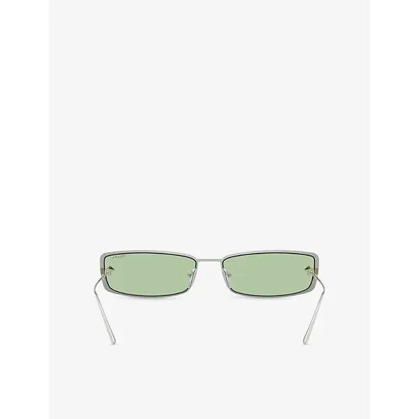 Prada Pr D67s Rectangle-frame Metal Sunglasses