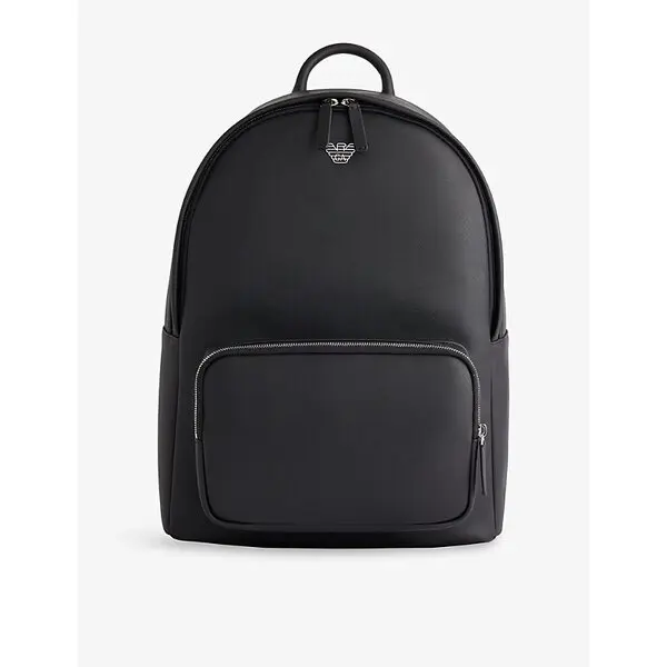 Emporio Armani Logo-plaque Leather Backpack