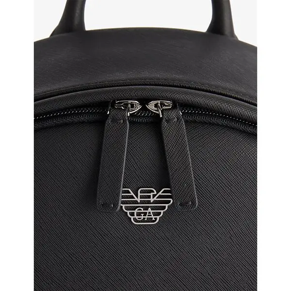 Emporio Armani Logo-plaque Leather Backpack