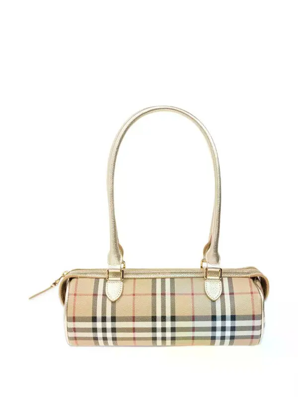 Burberry Check Leather Shoulder Bag - Neutrals