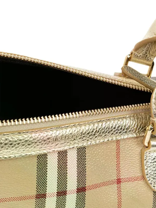 Burberry Check Leather Shoulder Bag - Neutrals