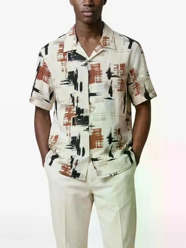 ANTONY MORATO Abstract-print Short-sleeve Shirt