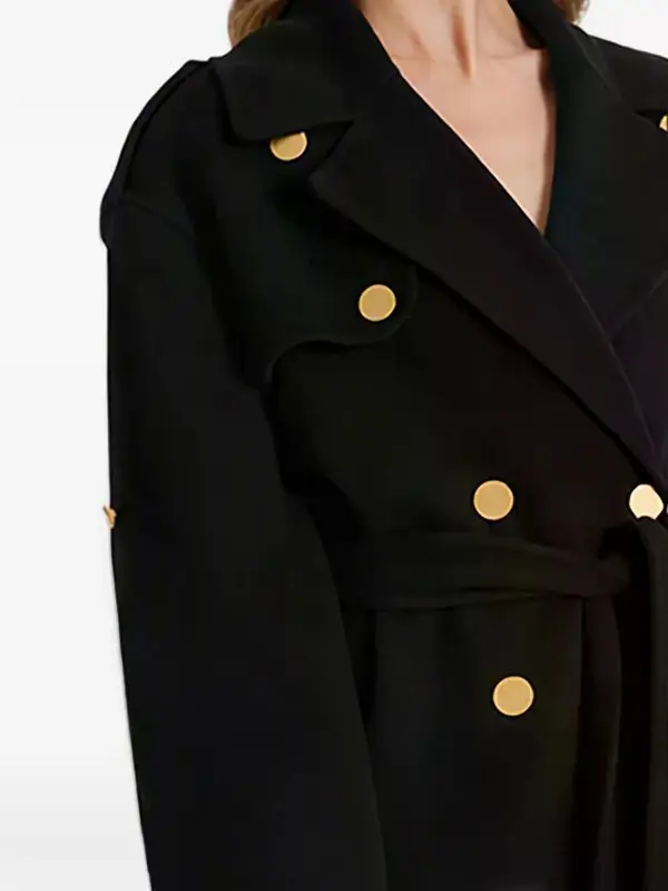 Alberta Ferretti Double-breasted Belted Coat