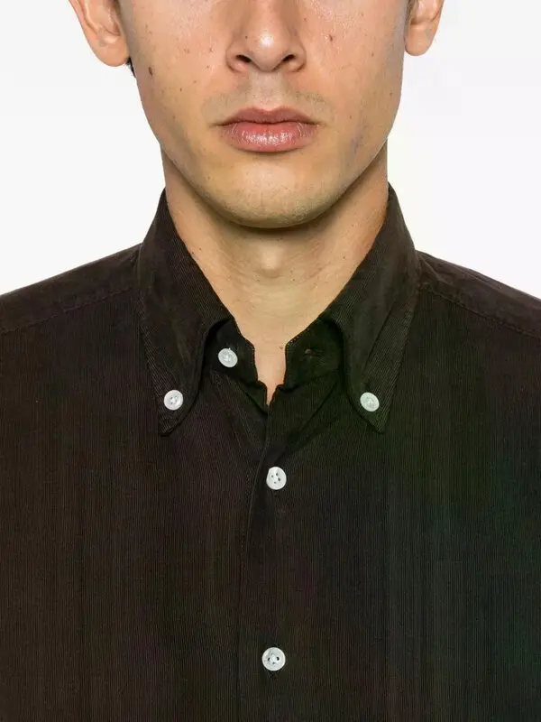 BARBA NAPOLI Button-down Corduroy Shirt