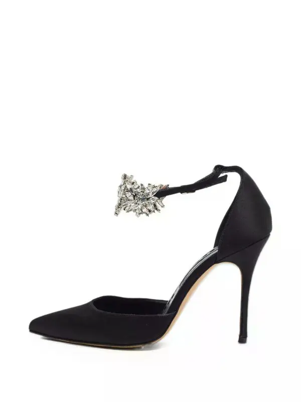 Manolo Blahnik Sicariata Crystal-embellished Heeled Pumps - Black