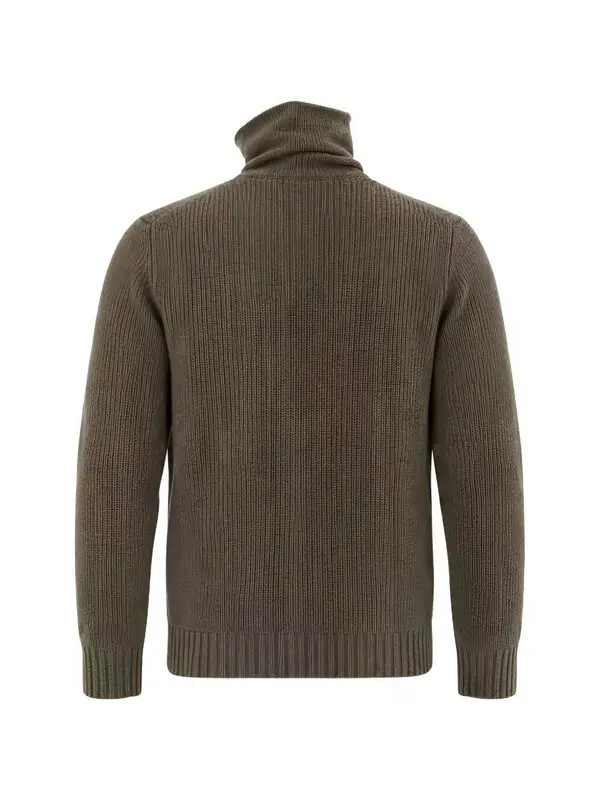 04651 / A TRIP IN A BAG Button-up Ribbed-knit Sweater