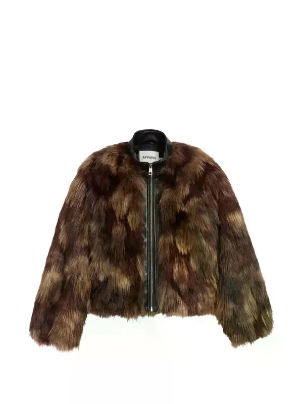 Apparis Lillet Faux-fur Panelled Jacket - Brown