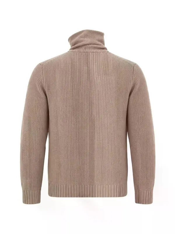 04651 / A TRIP IN A BAG Ribbed-knit Button-up Sweater
