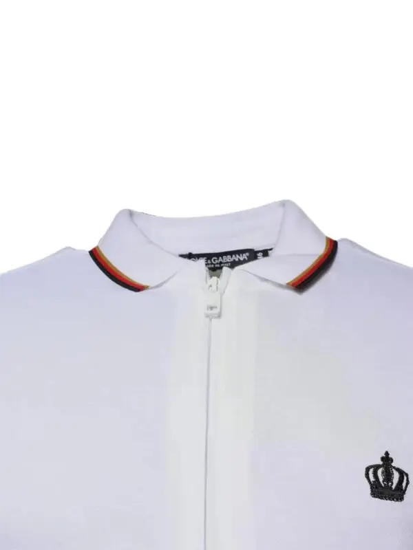 Dolce & Gabbana Crown-embroidered Zip-up Sweater