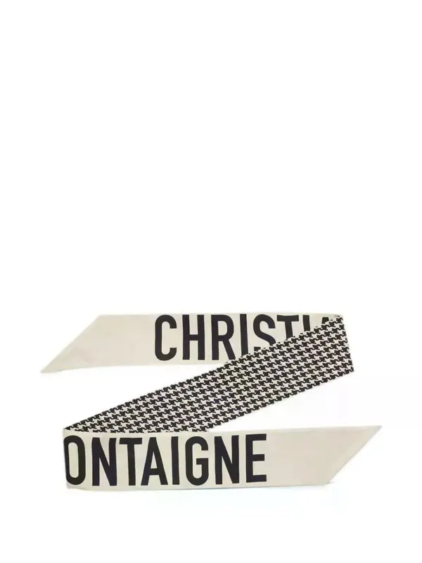 Dior 30 Montaigne Mitzah Houndstooth-print Scarf