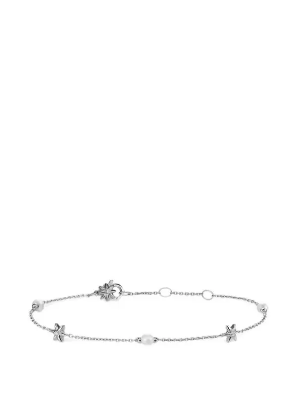 David Yurman Petite Starburst Pearl And Diamond Bracelet - Silver