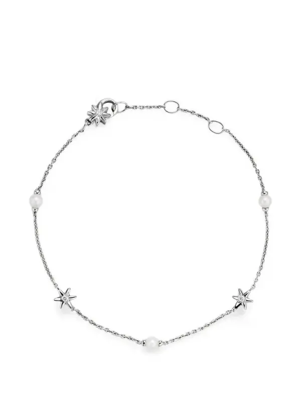 David Yurman Petite Starburst Pearl And Diamond Bracelet