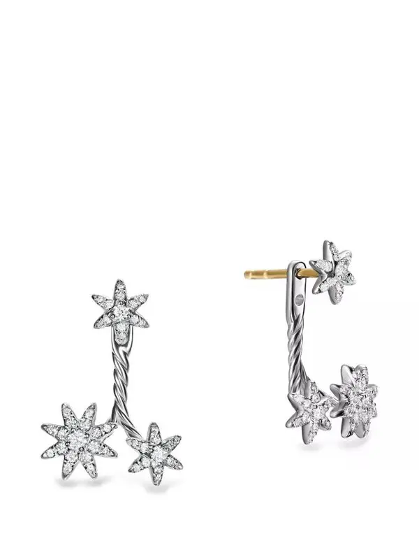 David Yurman Petite Starburst Diamond Earrings