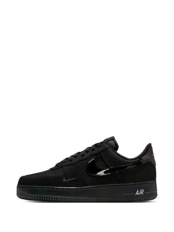 Nike Air Force 1 Low '07 Lv8 Patent-swoosh Sneakers - Black