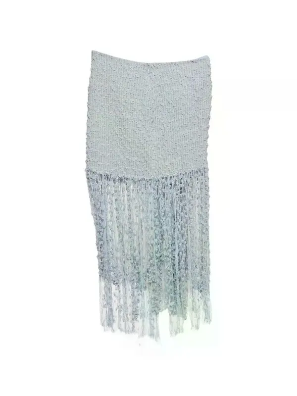 Jacquemus Le Coup De Soleil Fringed Midi Skirt - Blue
