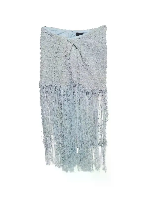 Jacquemus Le Coup De Soleil Fringed Midi Skirt - Blue