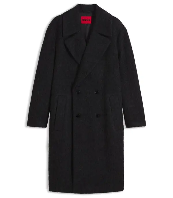 Hugo Textured Alpaca-blend Virgin Wool Coat