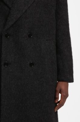 Hugo Textured Alpaca-blend Virgin Wool Coat