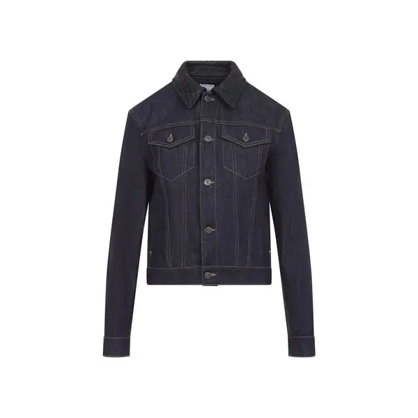 Bottega Veneta Raw Indigo Denim Jacket - Blue