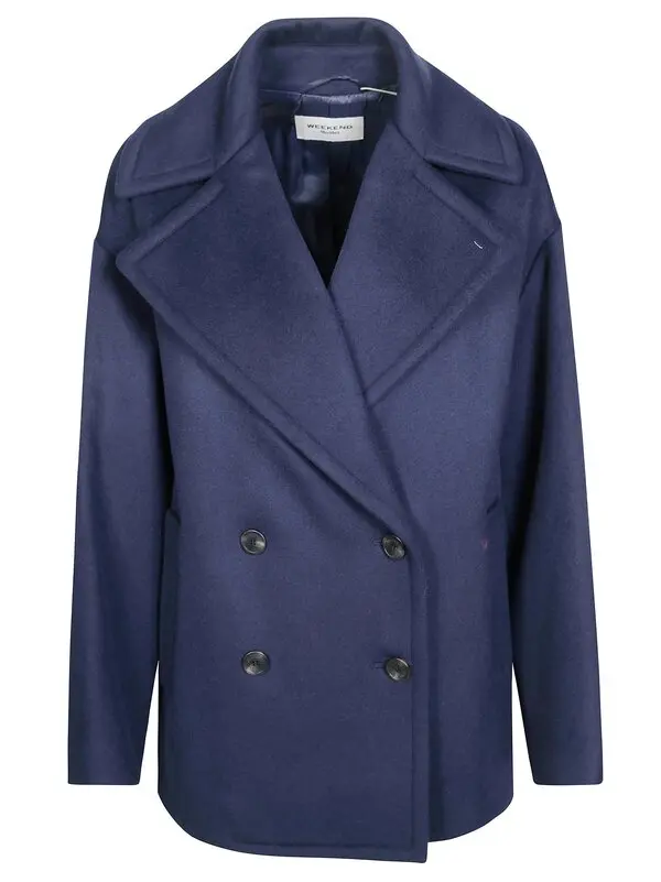 Max Mara Picot Double-breasted Mini Short Caban Jacket