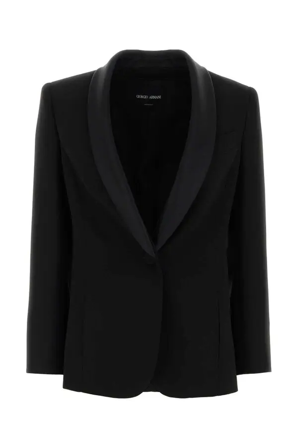 Giorgio Armani Cady Blazer With Silk Lining
