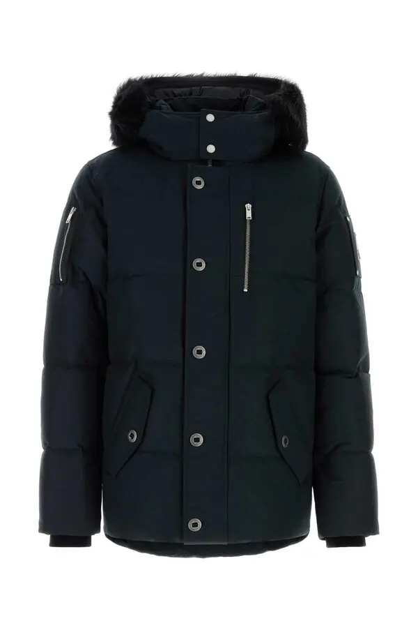 Moose Knuckles Midnight Cotton-blend Down Jacket With Recycled Nylon Lining