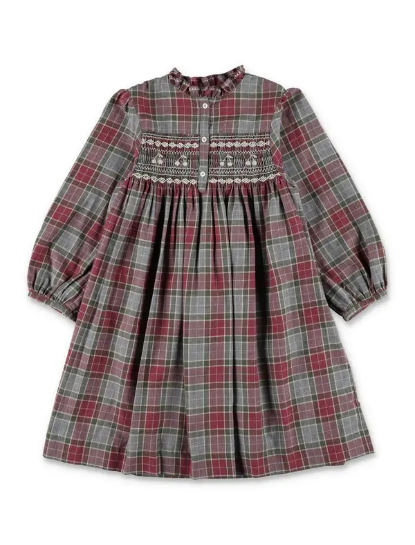 Bonpoint Plaid Smocked Dress
