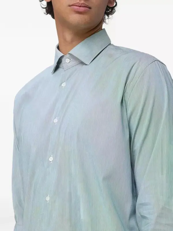 BROOKSFIELD Striped Long-sleeve Cotton Shirt