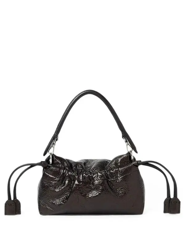 Fendi Baguette' Shoulder Bag With Ff Plate On The Front And Adjustable And Removable Strap In Leather For - Black