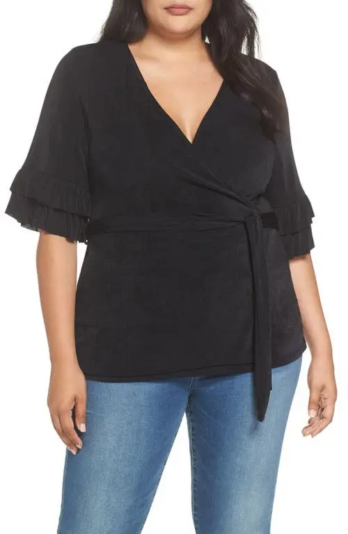LOST INK Slinky Wrap Top