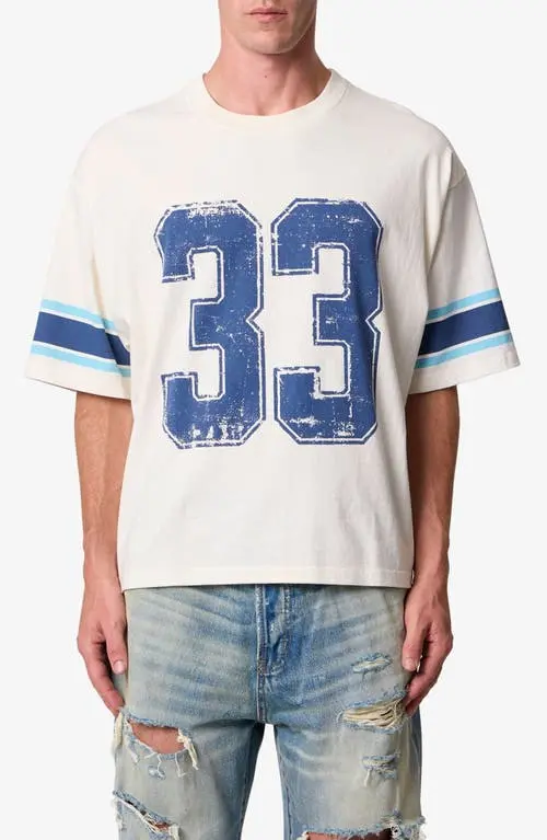 Mnml Varsity Graphic T-shirt - Off White/blue